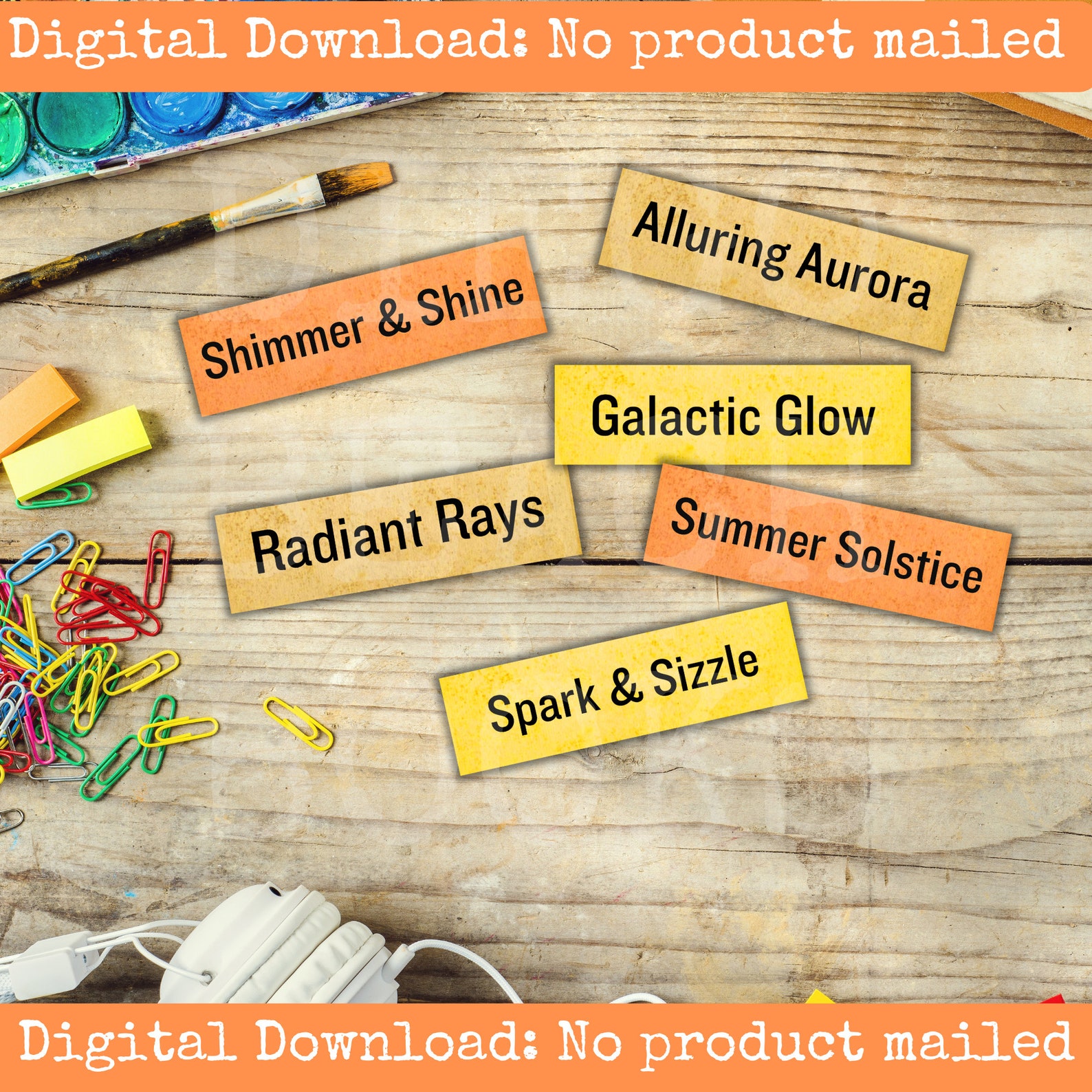 Sun Word Pack Printable Phrases Sunny Word Embellishments Junk Journals ...