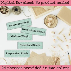 Wicked Inspired Word Pack Collage Papers Scrapbook Ephemera Word Strips ...