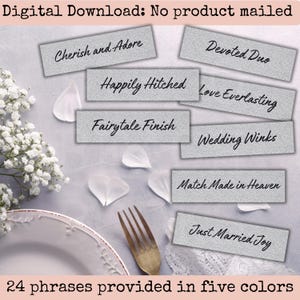 Wedding Word Pack Printable Word Embellishments for Wedding Planning ...