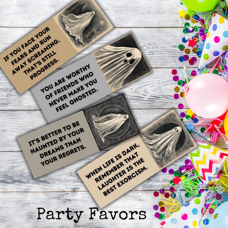 Ghost Bookmarks Printable Spooky Therapy Ghostly Wisdom Book Club ...