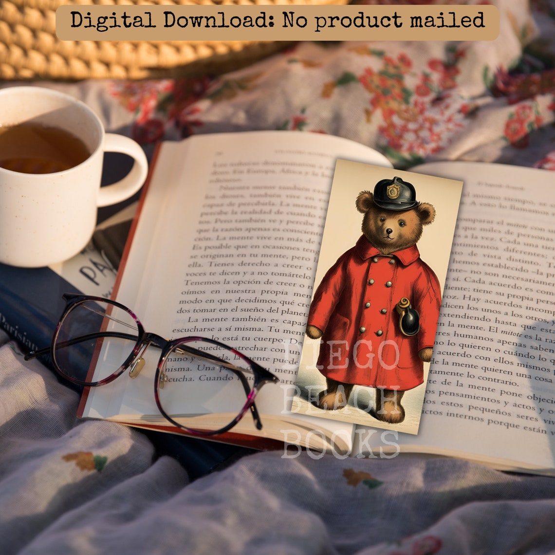 Teddy Bear Printable Bookmark Set Vintage Theme Teddy Bear Ephemera ...