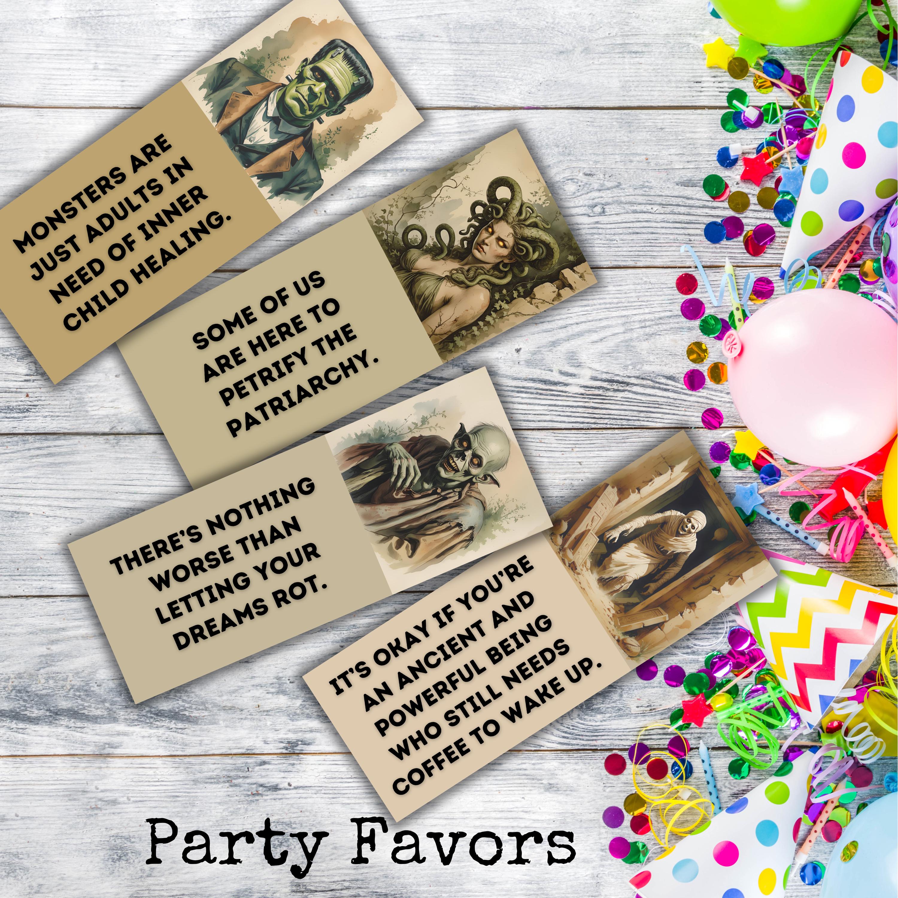 Classic Monster Bookmarks Printable Gothic Stationery Scrapbook Cards ...