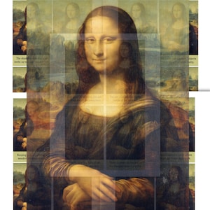 Mona Lisa Wisdom Printable Cards Vintage Junk Journal Ephemera ...