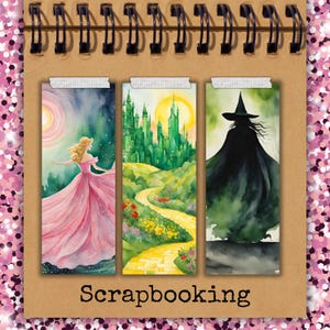 Wicked Bookmark Printable Set Ephemera Gift Tags Party Supplies ...