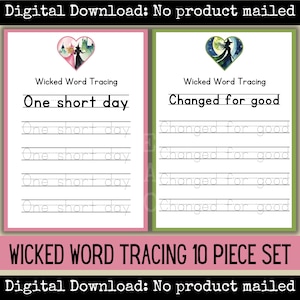 Wicked Letter Tracing Printable for Magical Learning Handwriting ...
