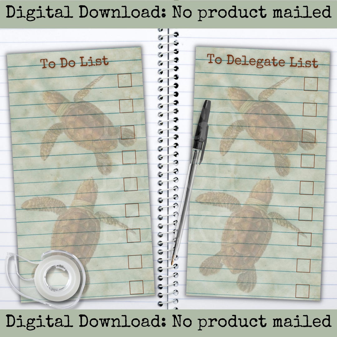 Sea Turtle Printable to Do List Ocean Ephemera Beach Planner Printable ...