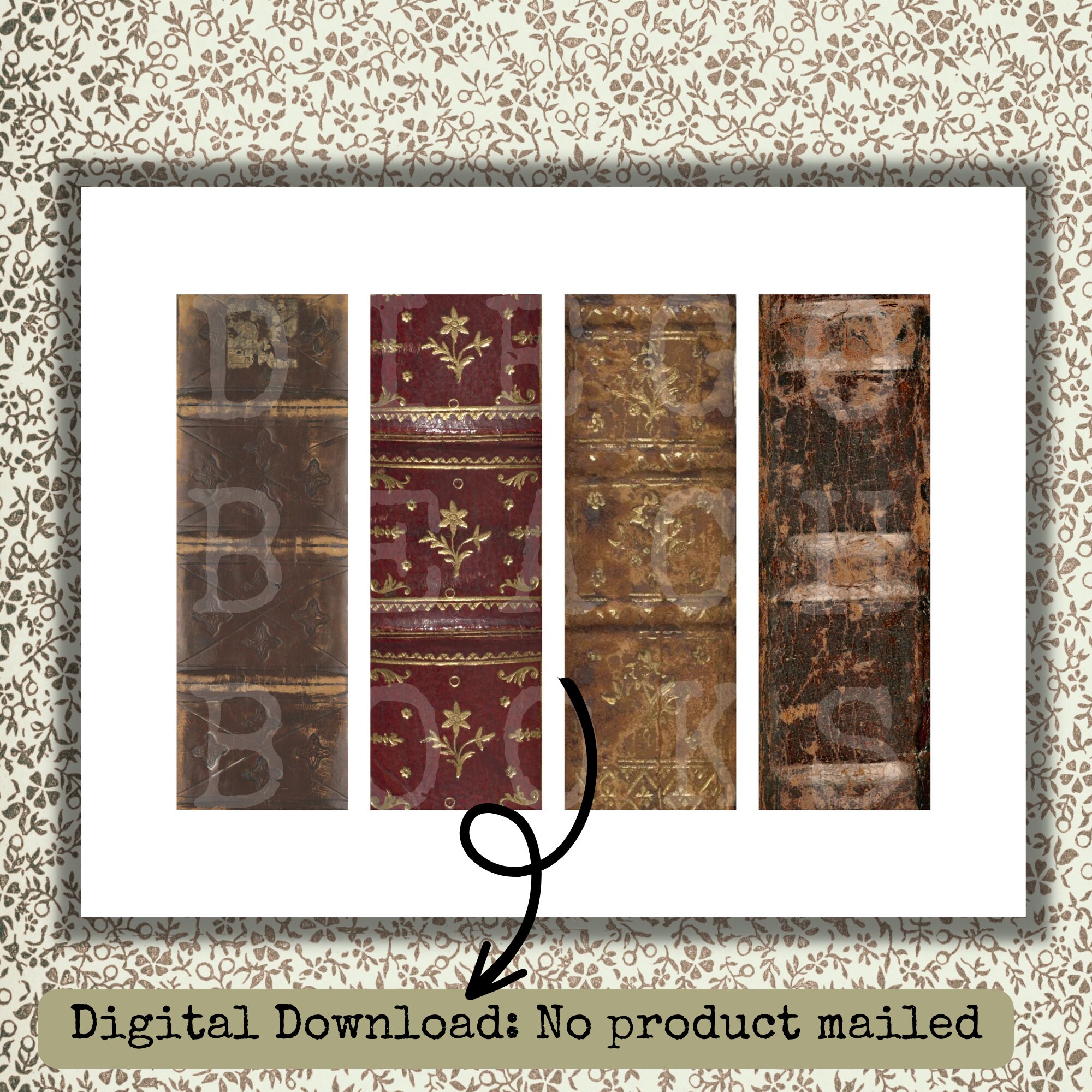 Vintage Printable Book Spine Bookmark Set, Book Club Gifts, Party Favor ...