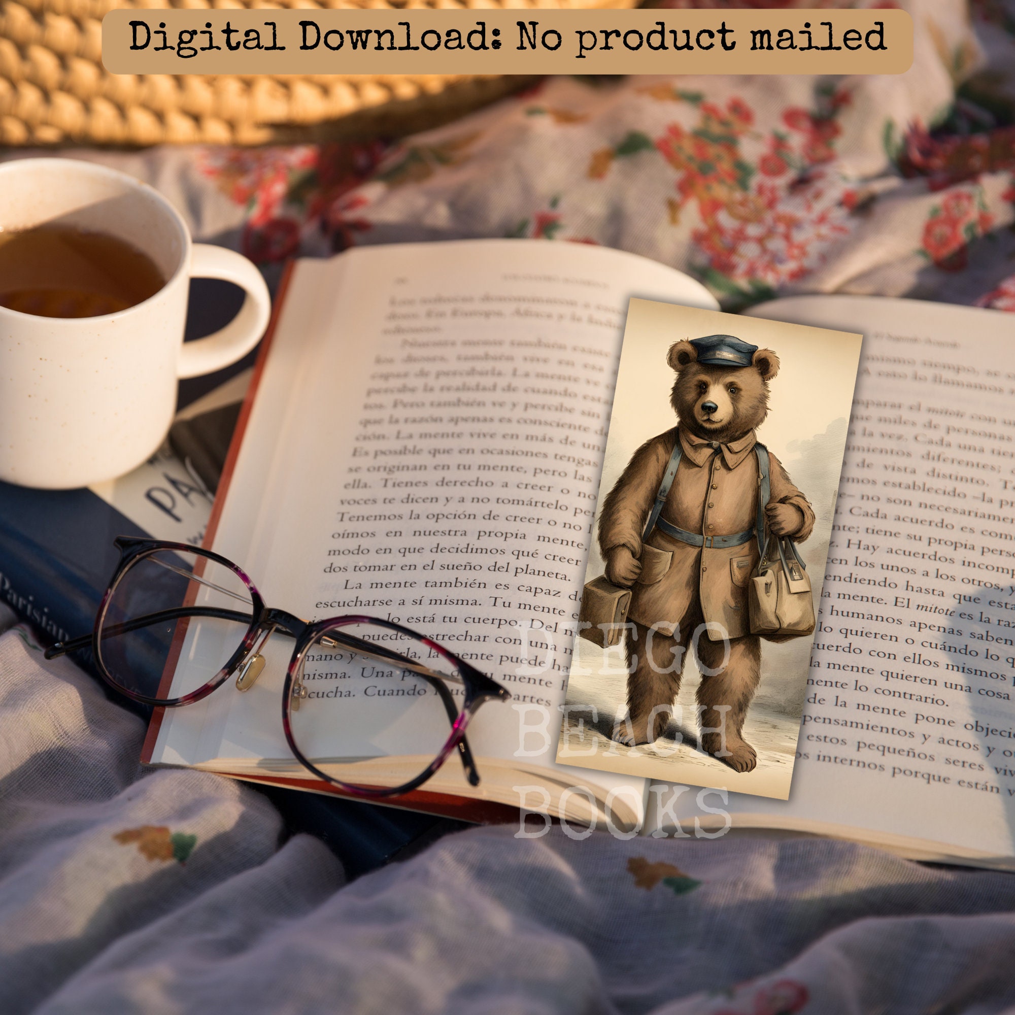 Teddy Bear Printable Bookmark Set Vintage Theme Teddy Bear Ephemera ...