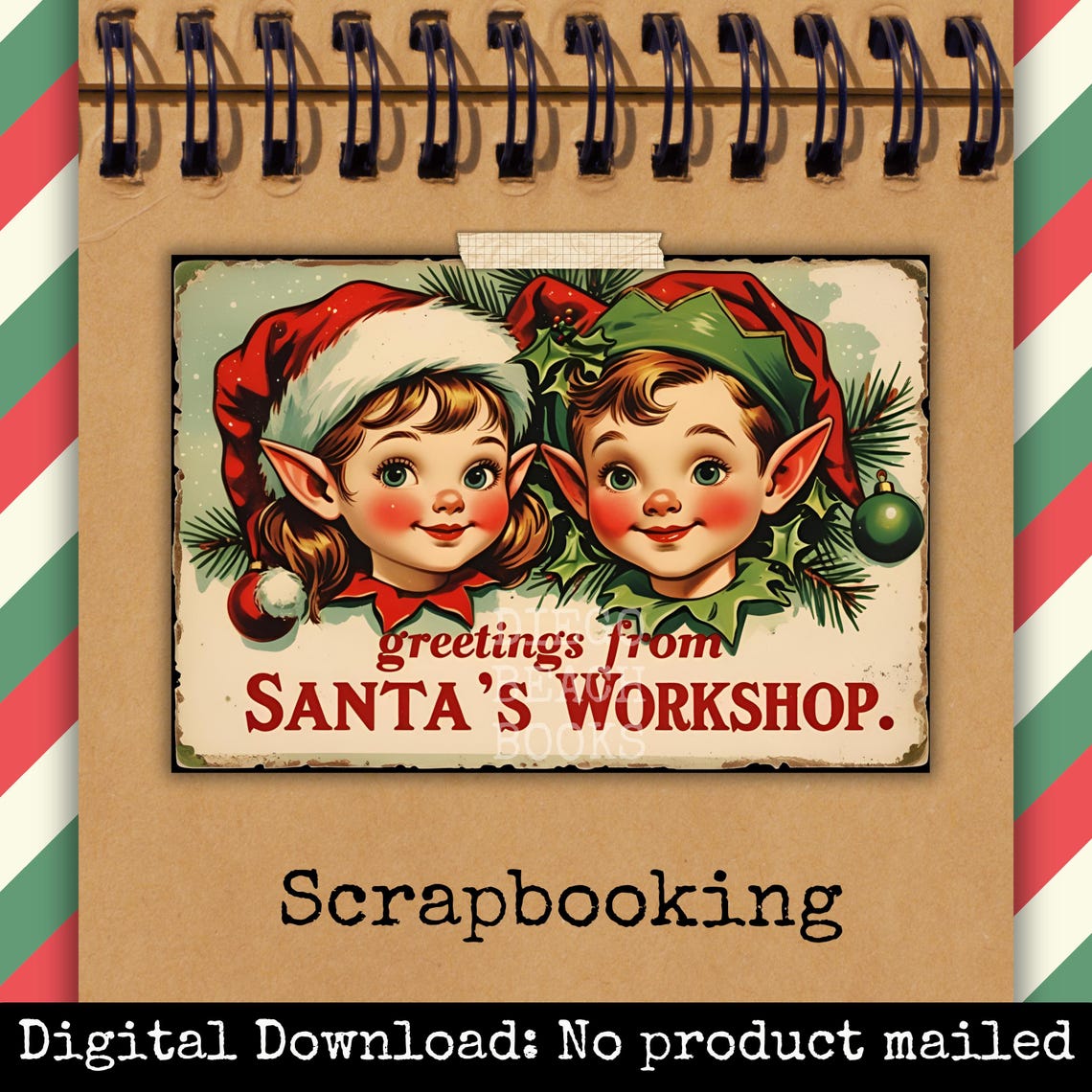 Greetings From Santa's Workshop Printable Christmas Postcards - Etsy