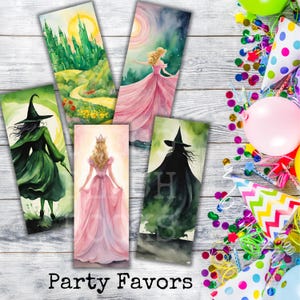 Wicked Bookmark Printable Set Ephemera Gift Tags Party Supplies ...