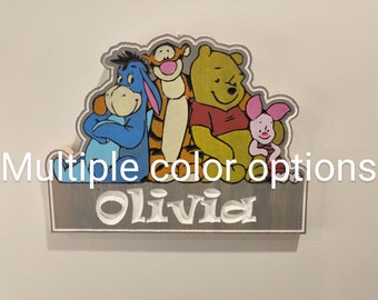 Winnie the Pooh Personalized Name Sign - Etsy