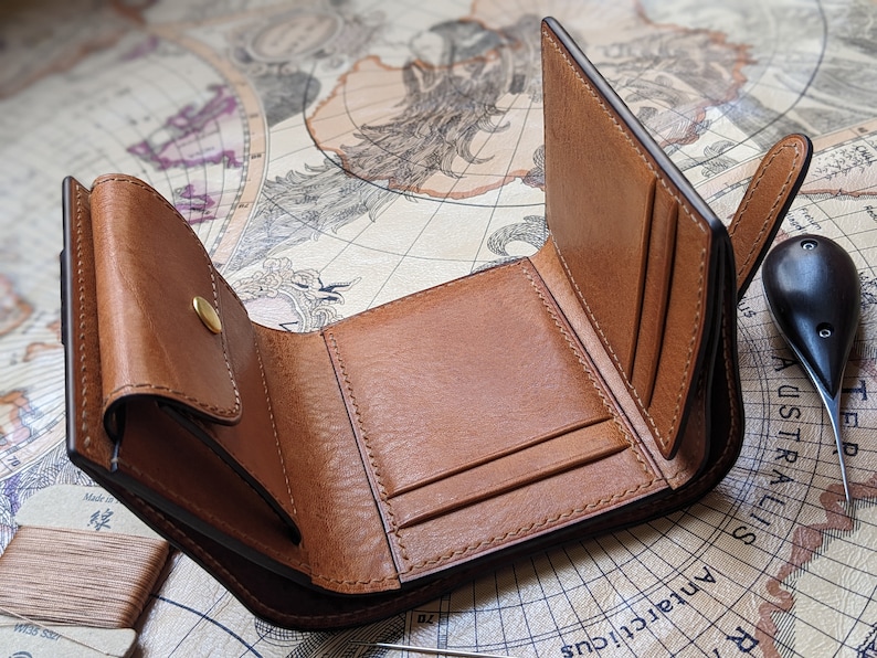 PDF Pattern for Leather Trifold Wallet Making/with Hole Marking/with ...
