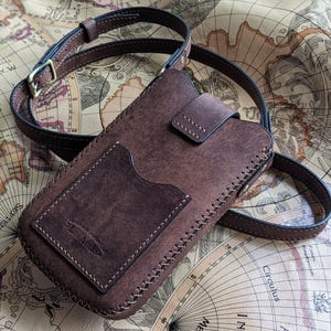 Leather Phone Pouch PDF Pattern | Handmade Crossbody Bag Design ...
