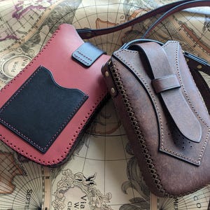 Leather Phone Pouch PDF Pattern | Handmade Crossbody Bag Design ...