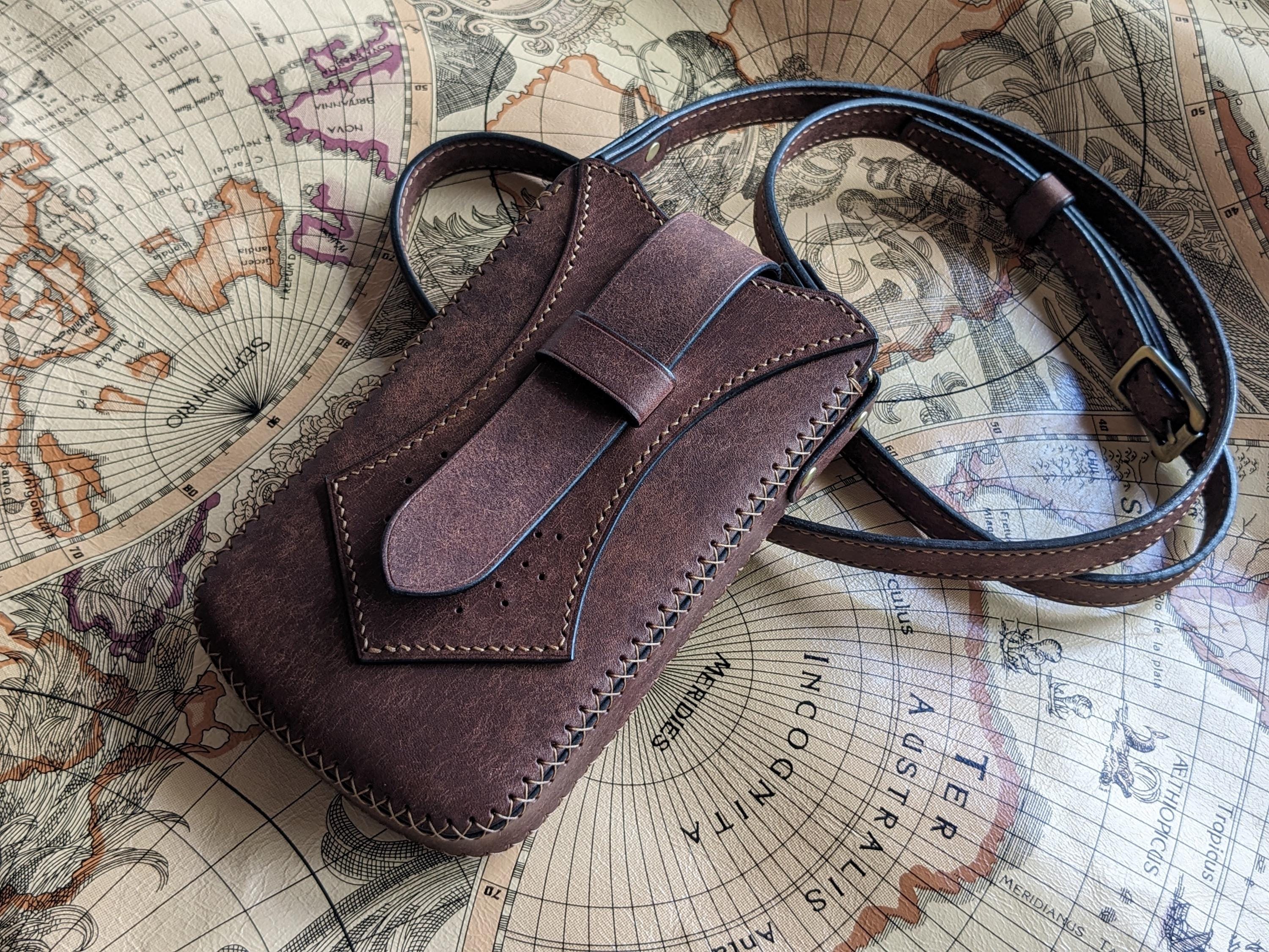 Leather Phone Pouch PDF Pattern | Handmade Crossbody Bag Design ...