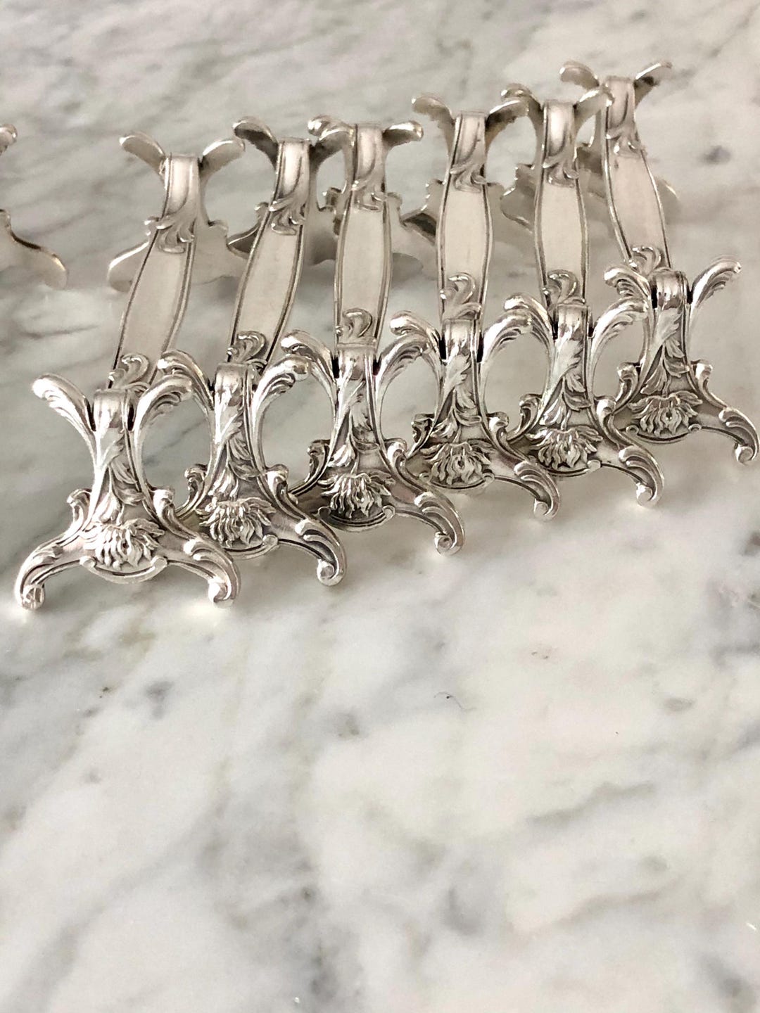 Christofle Japonisim Silver Plated Knives Rests Set 6 Pcs for 6 Table ...