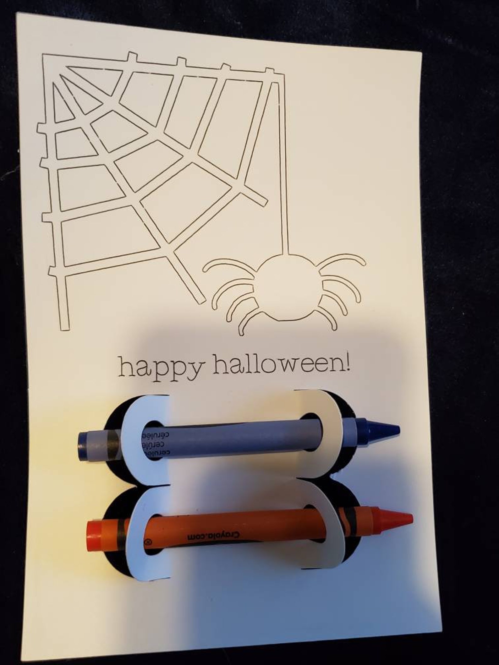 Student and Classmate Halloween Gift Coloring Card for Kids | Etsy
