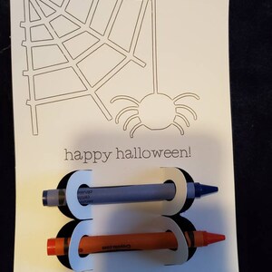 Student and Classmate Halloween Gift Coloring Card for Kids, Halloween ...