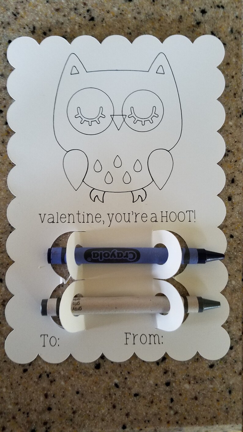 Student and Classmate Valentine's Day Gift Coloring Card - Etsy