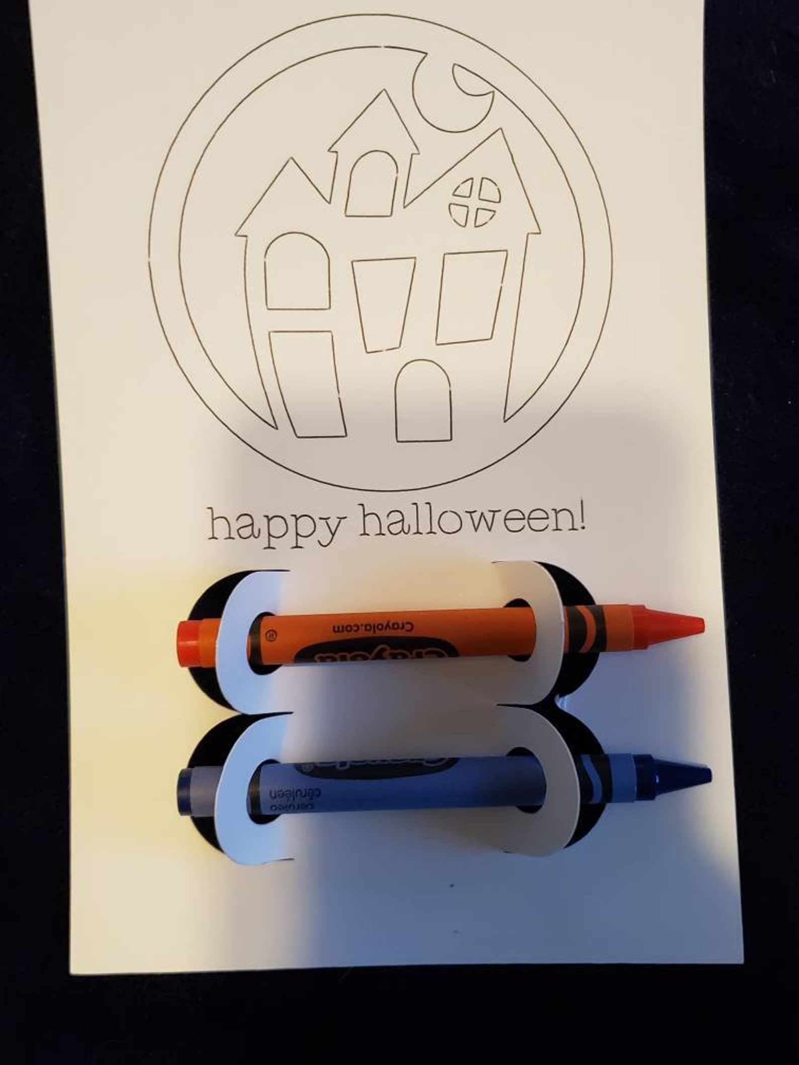 Student and Classmate Halloween Gift Coloring Card for Kids | Etsy