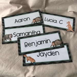 Editable Classroom Name Tags | Australian Animal Classroom Labels ...