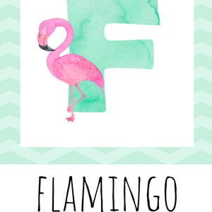 Animal Alphabet Poster - Chevron Classroom Alphabet - Animal Classroom ...