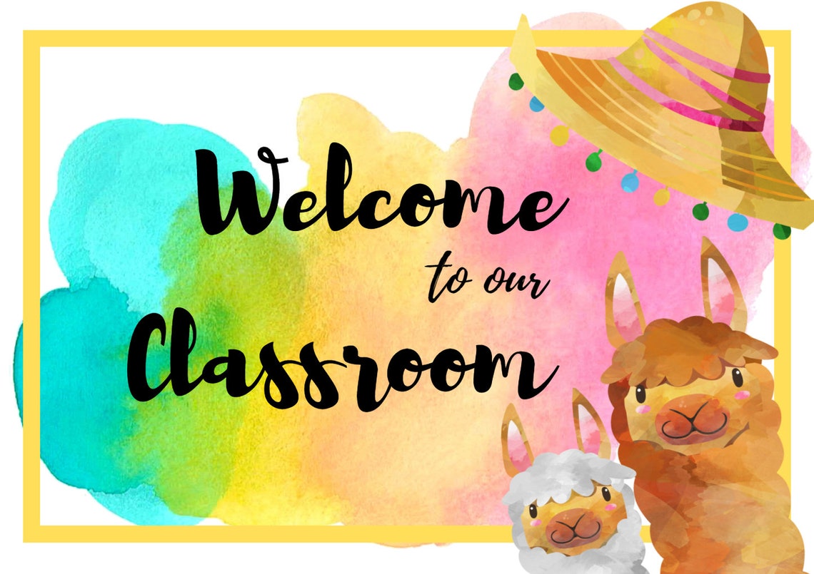 Llama Themed Classroom Llama Classroom Rainbow Classroom Decor, Name ...