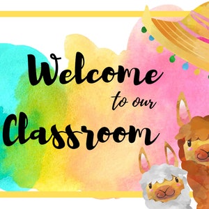 Llama Themed Classroom Llama Classroom Rainbow Classroom Decor, Name ...