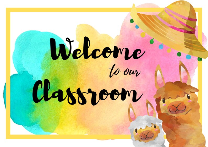 Llama Themed Classroom Llama Classroom Rainbow Classroom Decor, Name ...