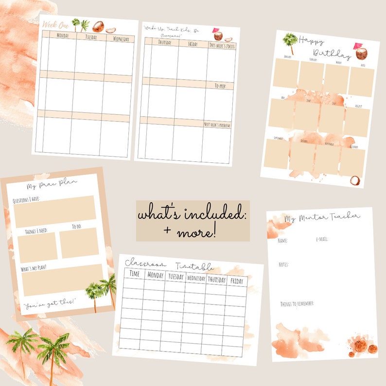 Prac Planner, Pre - Service Teacher Planner, Practicum Planner, Meet ...