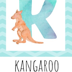 Animal Alphabet Poster - Chevron Classroom Alphabet - Animal Classroom ...
