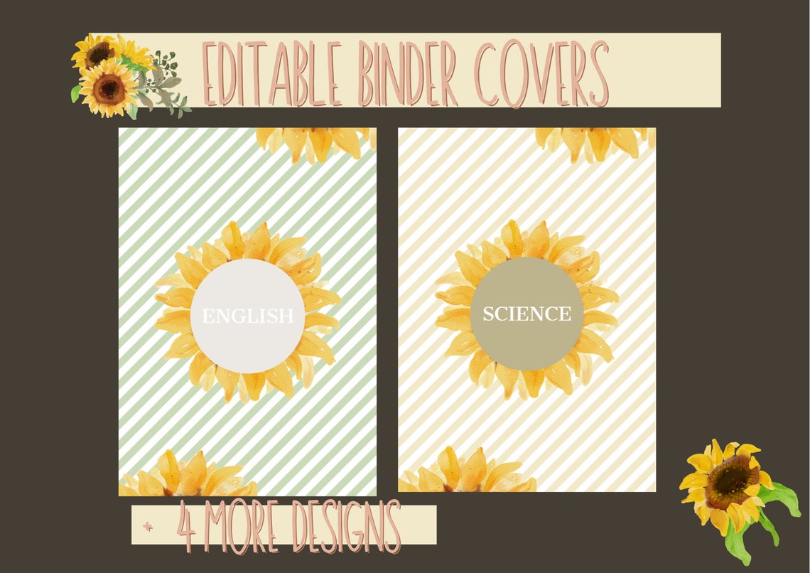 Editable Binder Covers Pastel Binder Covers Boho Binder - Etsy