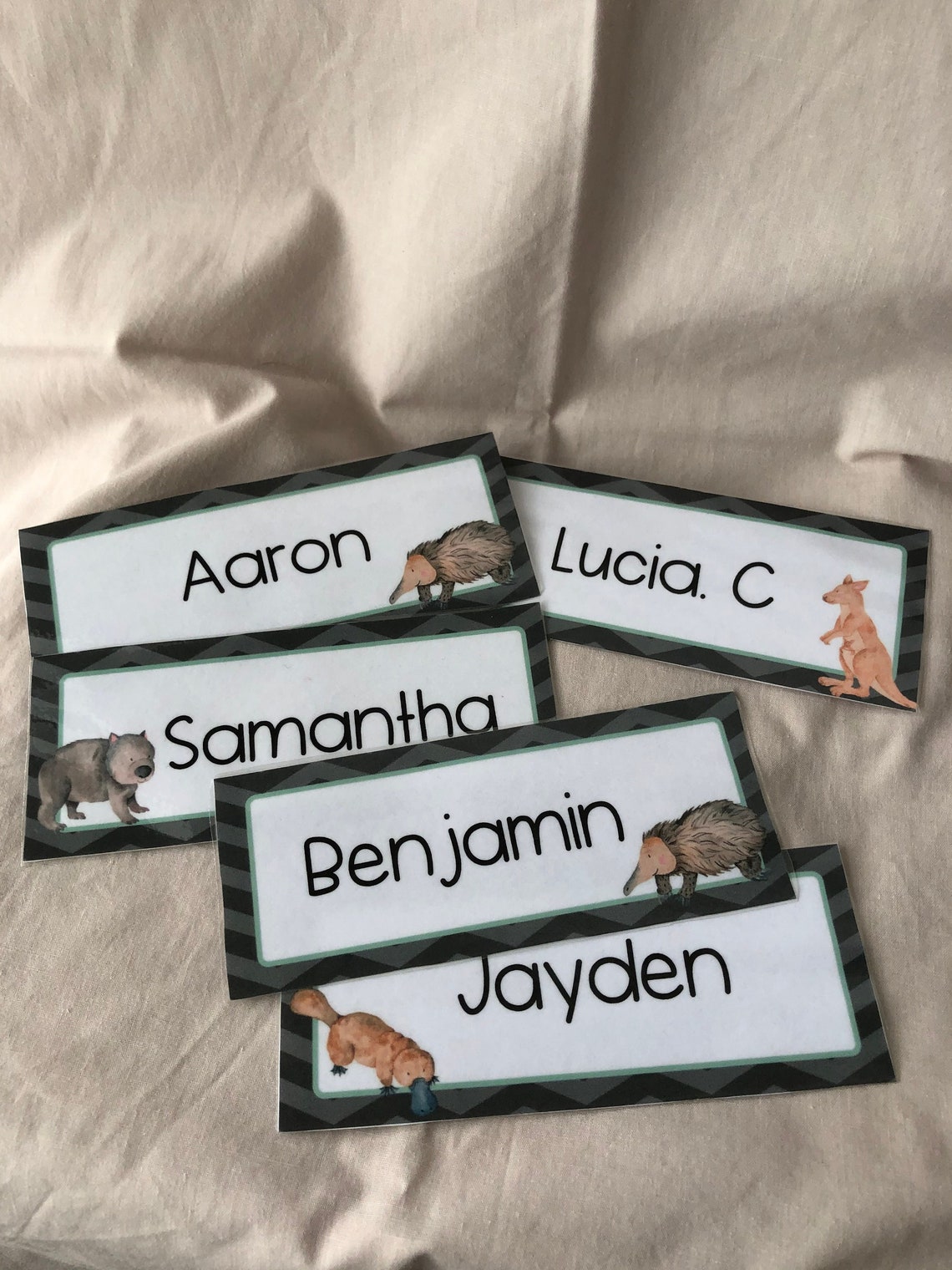 Editable Classroom Name Tags | Australian Animal Classroom Labels ...