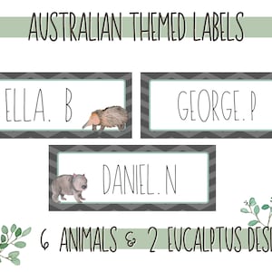 Editable Classroom Name Tags | Australian Animal Classroom Labels ...