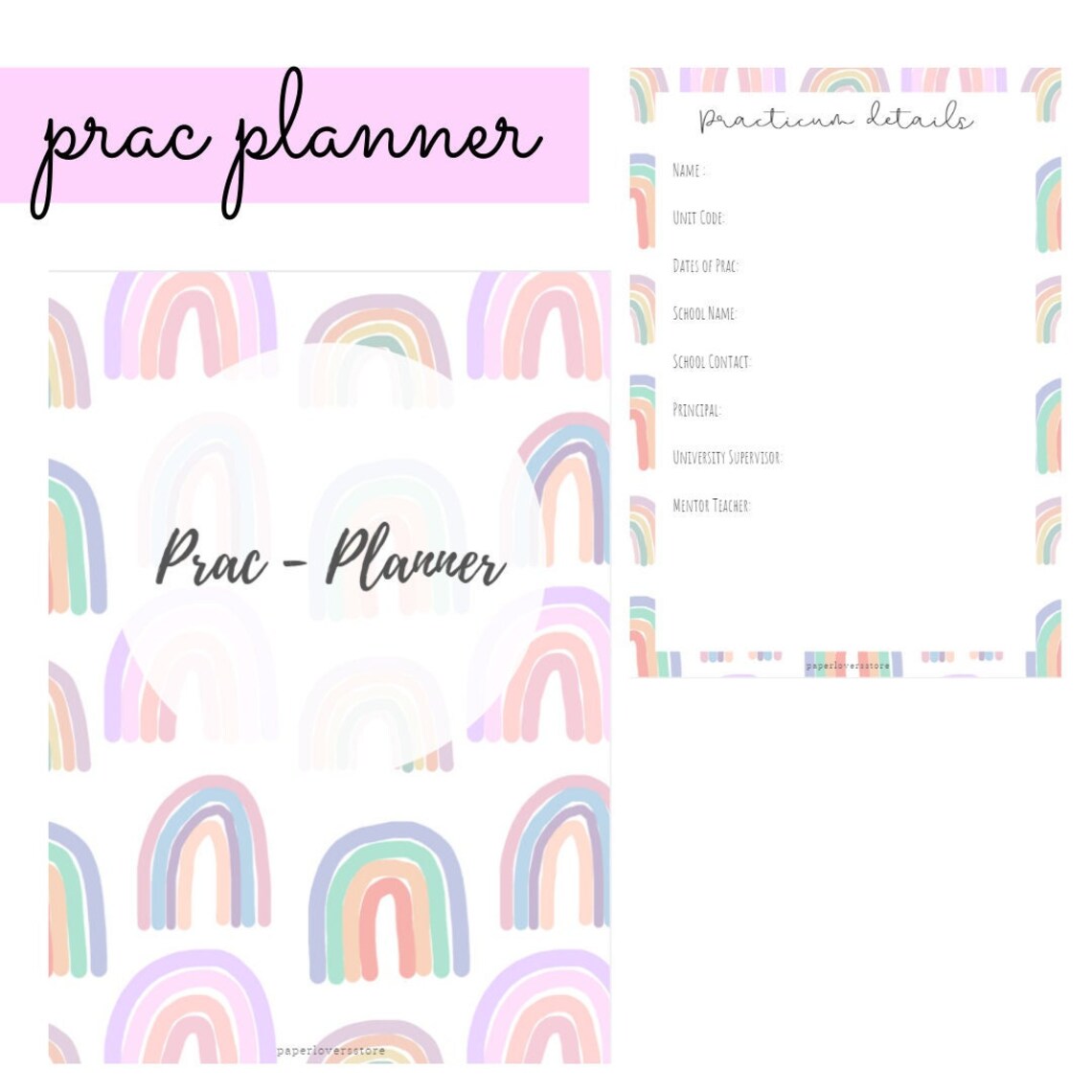 Prac Planner, Pre - Service Teacher Planner, Practicum Planner, Meet ...