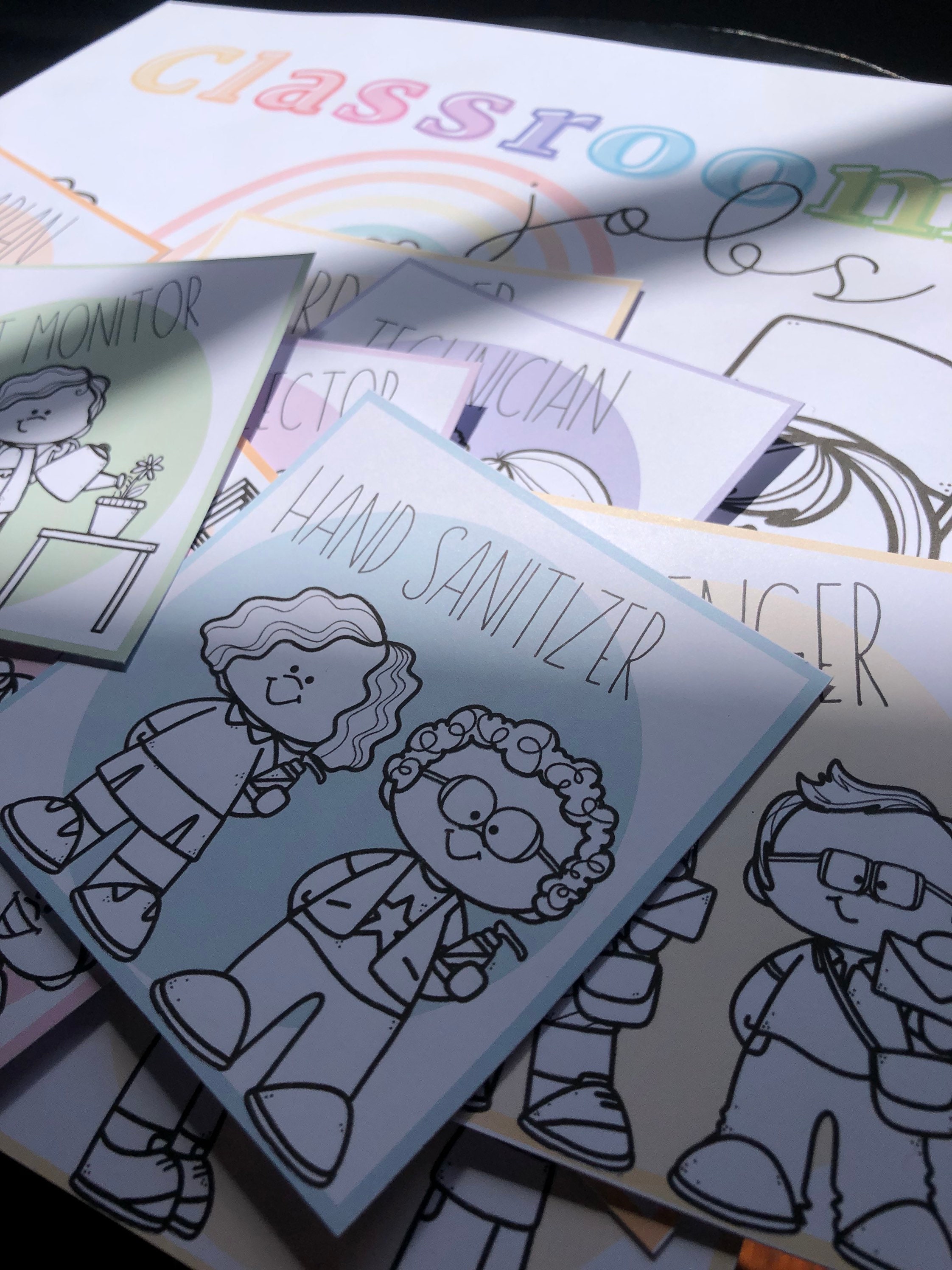 Rainbow Classroom Jobs, Classroom Job Chart, Pastel Boho Classroom Jobs ...