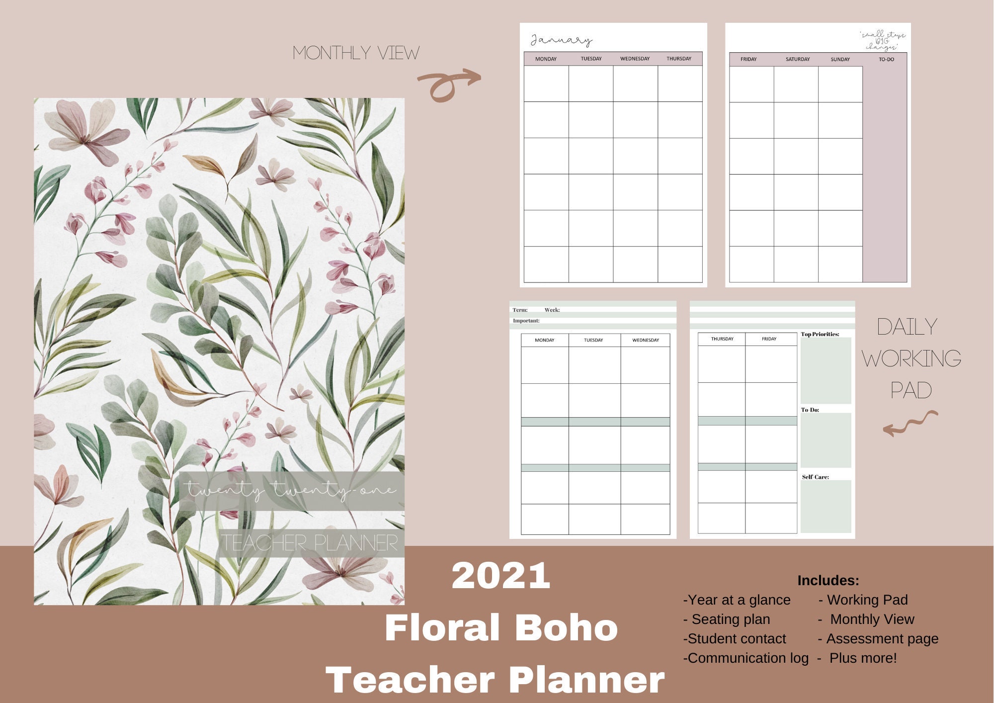 Teacher Planner 2021 Assessment Planner Digital Teacher Planner 2021 ...