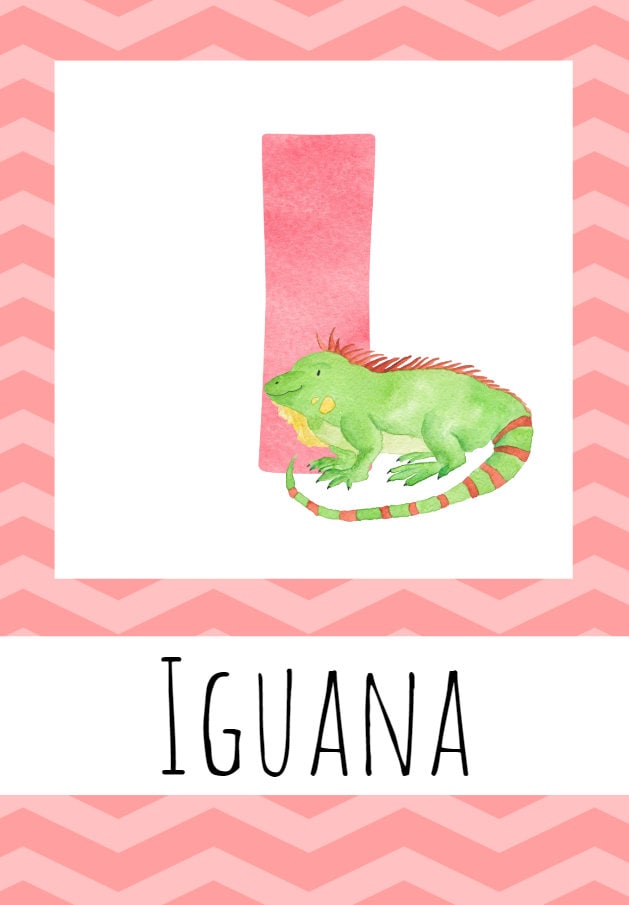 Animal Alphabet Poster - Chevron Classroom Alphabet - Animal Classroom ...