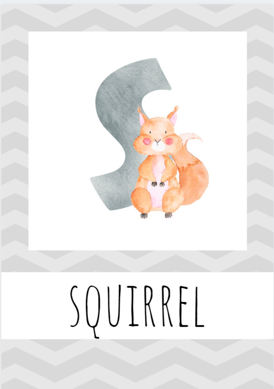 Animal Alphabet Poster - Chevron Classroom Alphabet - Animal Classroom ...