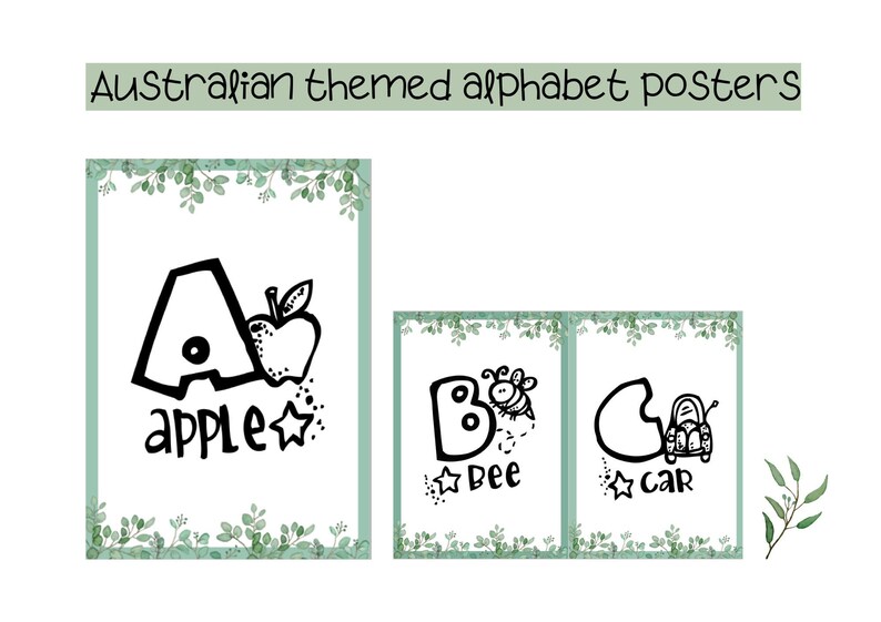Australian Animal Themed Alphabet Poster , Australian Animal Themed ...