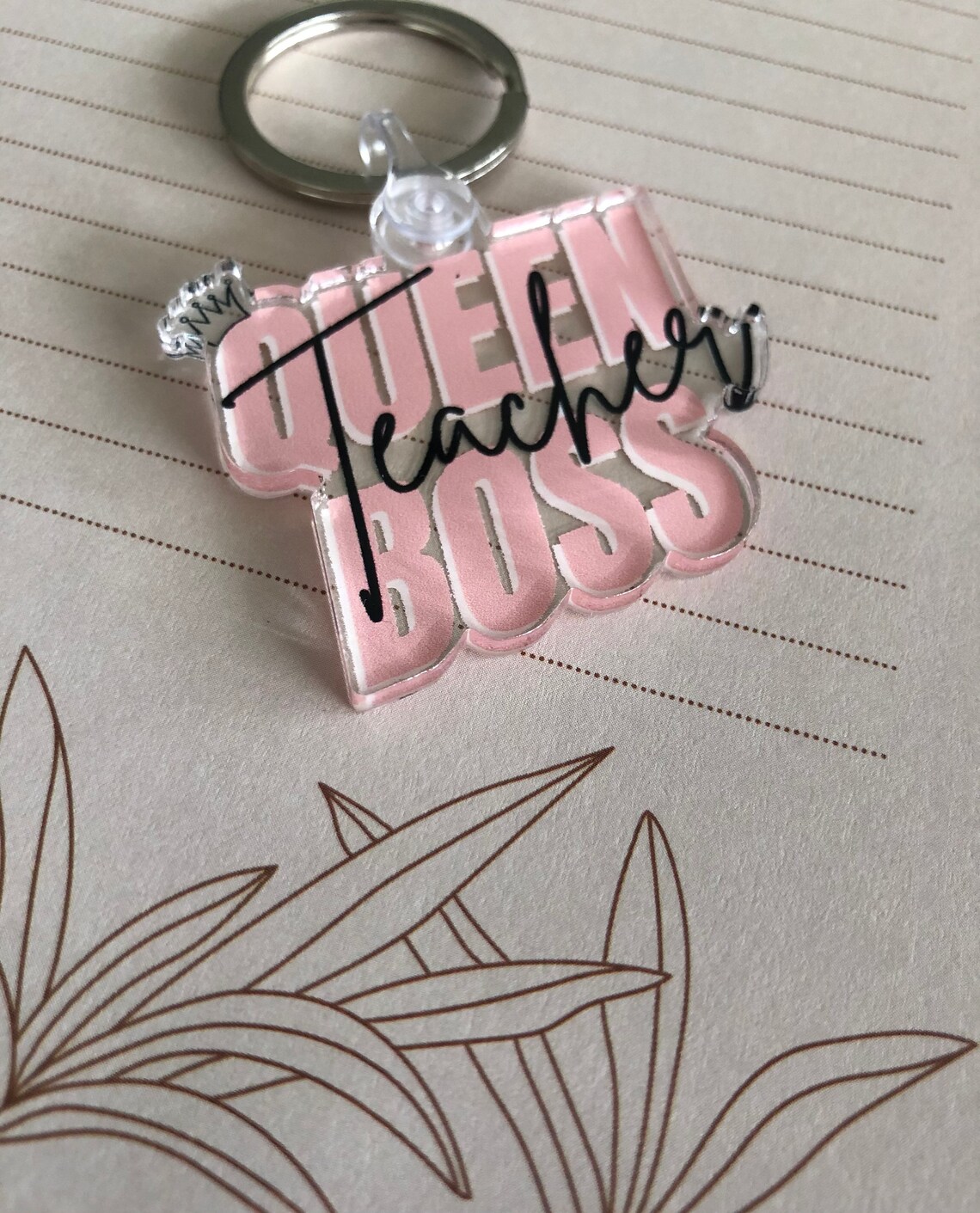 Teacher Keychain, Acrylic Teacher Keychain, Acrylic Keychain, Boss ...