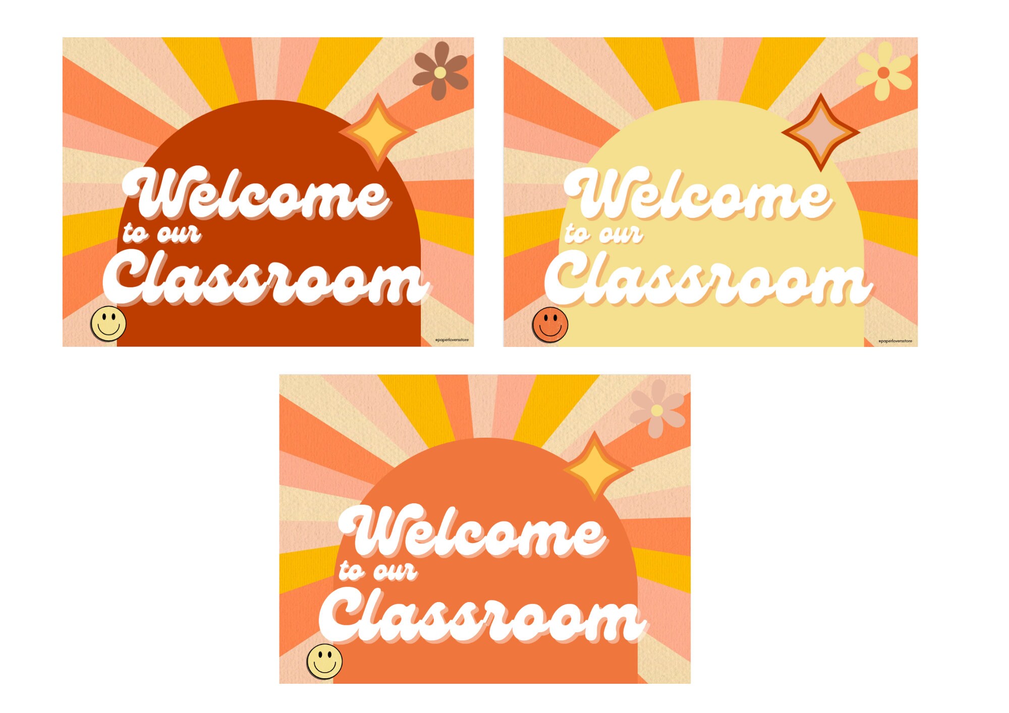 Retro Sunshine Welcome to Our Classroom Signage, Classroom Decor ...