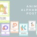 Animal Alphabet Poster - Chevron Classroom Alphabet - Animal Classroom ...