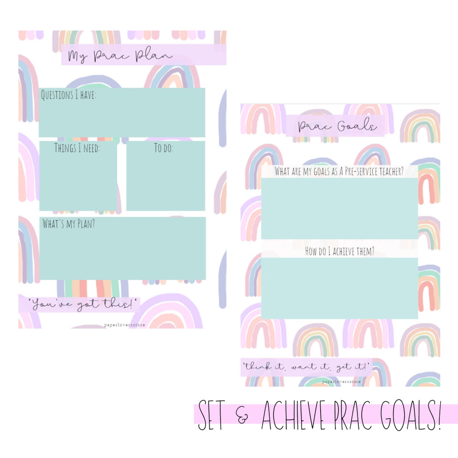 Prac Planner Pre Service Teacher Planner Practicum | Etsy