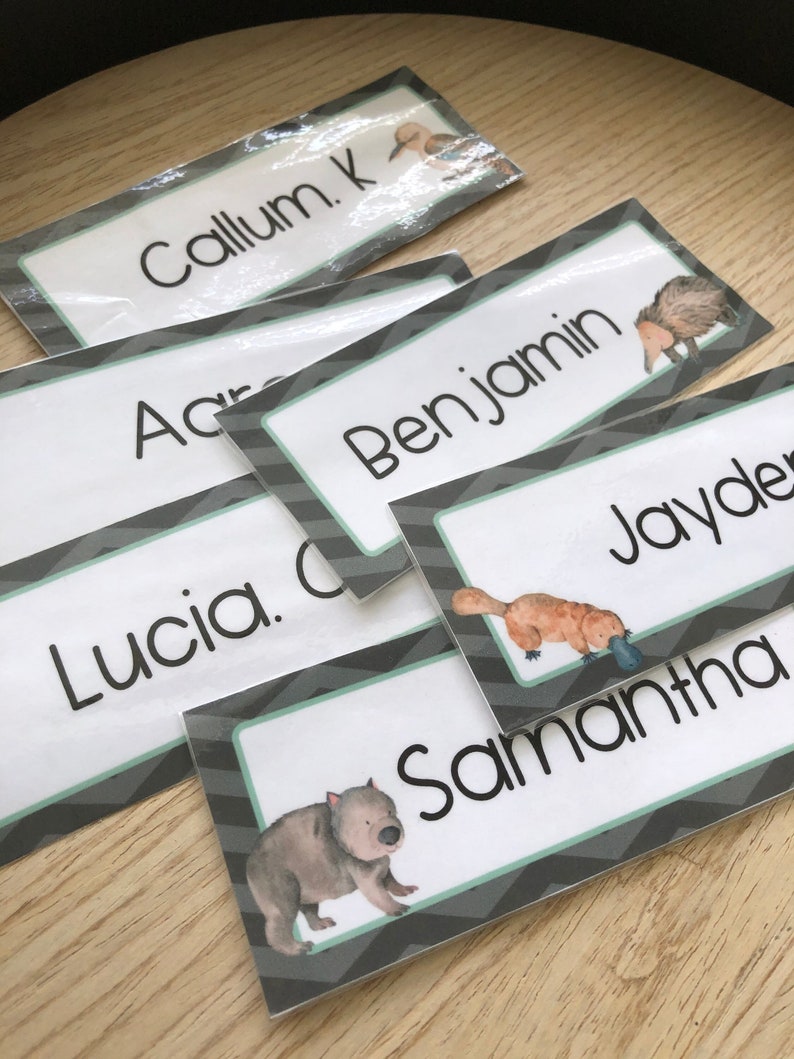 Editable Classroom Name Tags | Australian Animal Classroom Labels ...