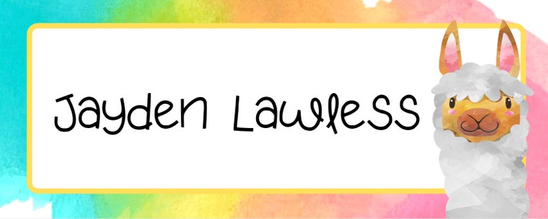 Llama Themed Classroom Llama Classroom Rainbow Classroom Decor, Name ...