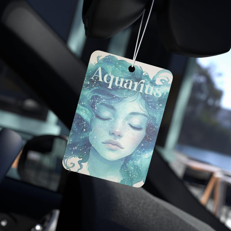 Aquarius Vibes Car Air Freshener - 3 Scent Options - Zodiac ...