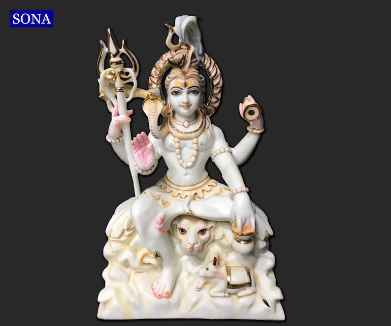 18 Inch Shiva Statue, Cultured Marble Shiva Statue, Shiva Idol, Shankar ...