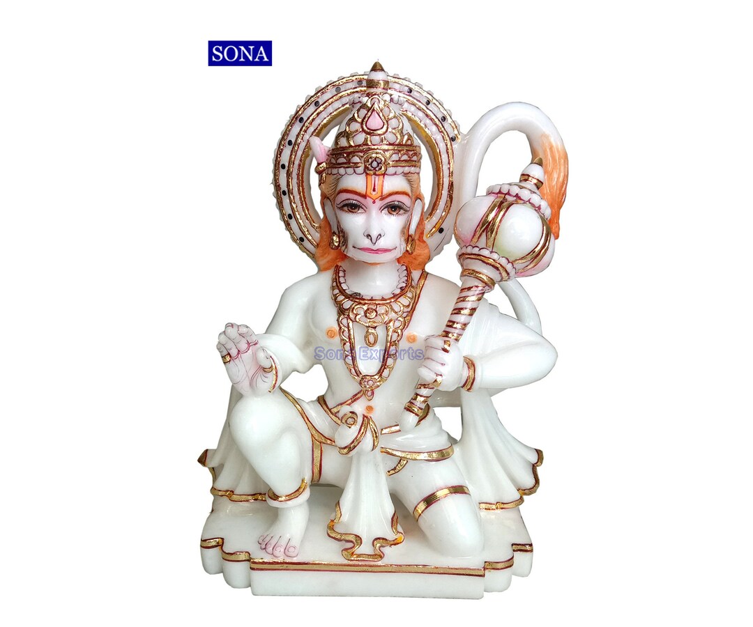Natural Marble Hanuman Statue, Marble Hanuman Idol Murti Bajrangbali ...
