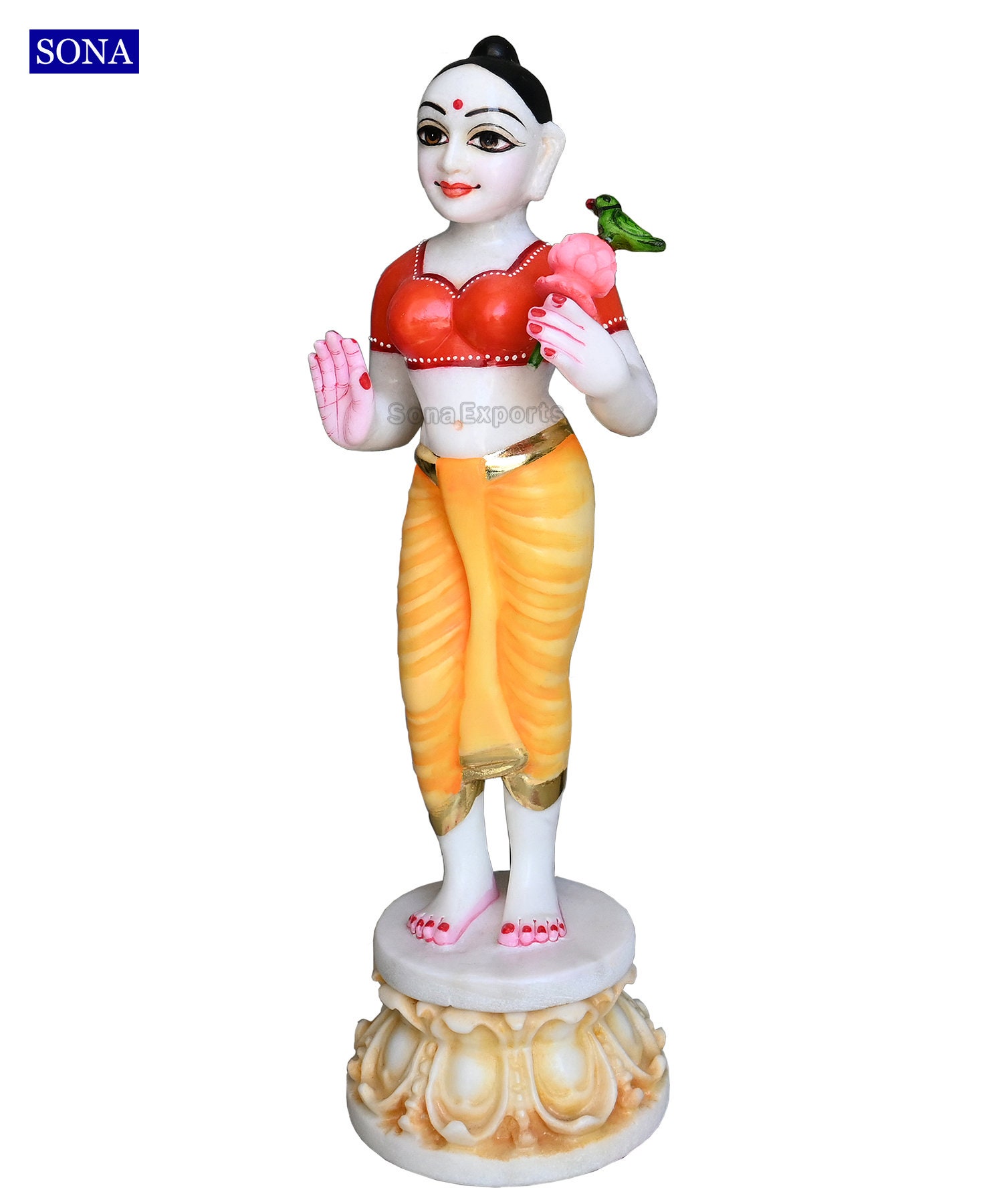 18 Inch Marble Srimati Vrinda Devi Idols, Vrinda Devi Statue, Vrinda ...
